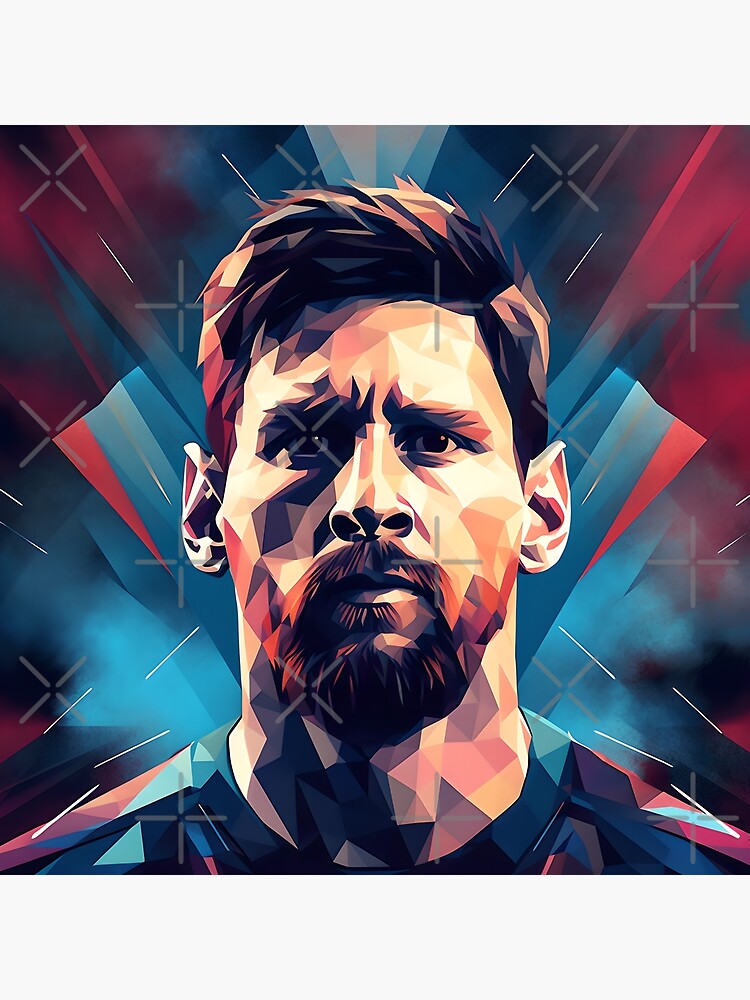 "Lionel Messi Handsome Portrait Abstract Drawing Art" Poster for Sale ...