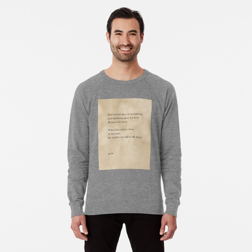 "Out beyond ideas of wrongdoing and rightdoing - Rumi Quote - Vintage ...