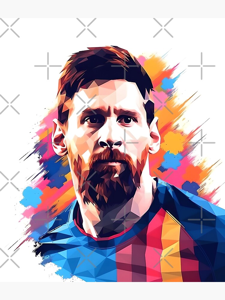 Lionel Messi Handsome Portrait Abstract Drawing Art Backpack Designed ...