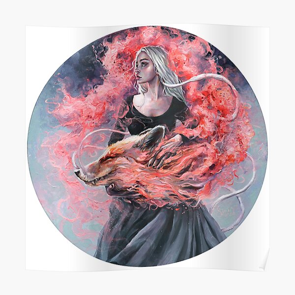 "DragonFox " Poster for Sale by tanyashatseva | Redbubble