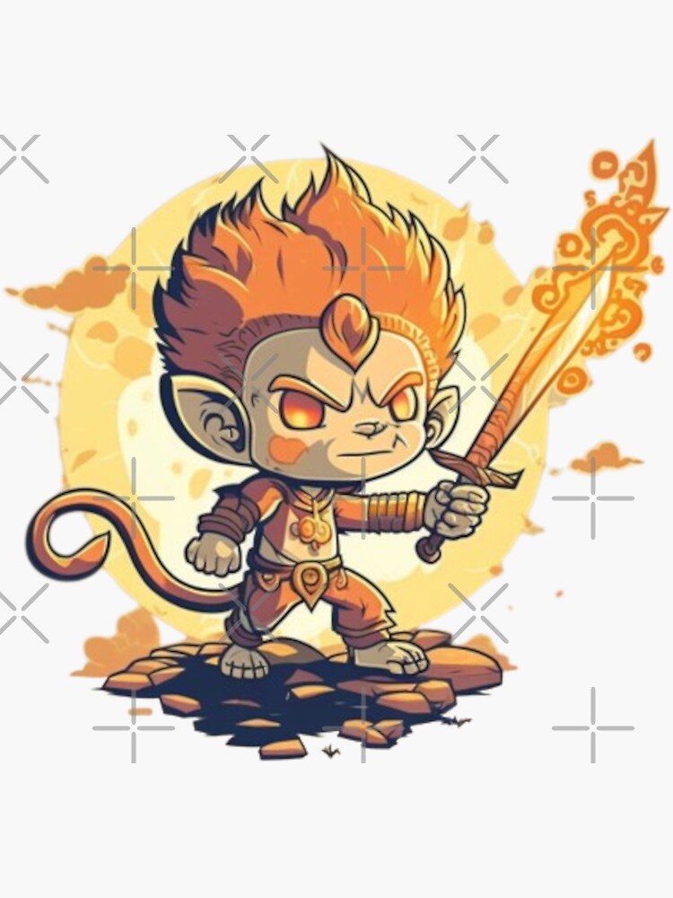 "Sun Wukong: The Matchless King of the Monkeys" Sticker for Sale by No ...