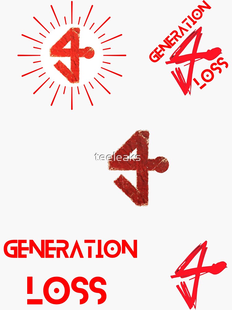 "Generation loss series" Sticker for Sale by teeleaks | Redbubble
