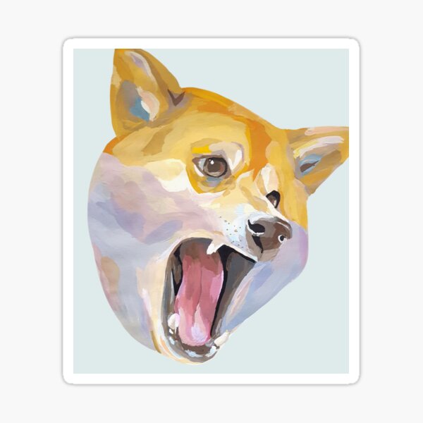 "Angry Doge Shiba Inu" Sticker for Sale by ulalalol | Redbubble