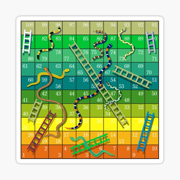 "Snakes and Ladders" Sticker for Sale by Bazyartass | Redbubble