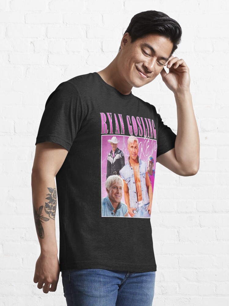 Ryan Gosling Barbie Movie Fan Collage Cursed Essential T-Shirt