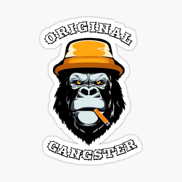 "Gorilla gangster - (design with transparent background)" Sticker by ...