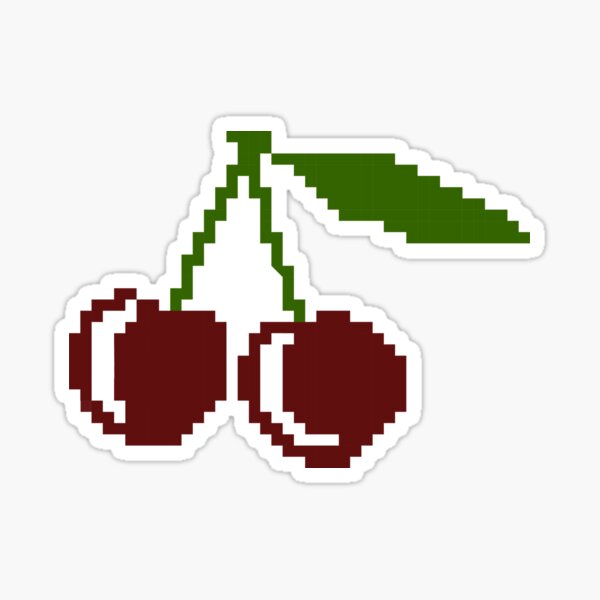 "8 BIT Cherries" Sticker by ESSTEE | Redbubble