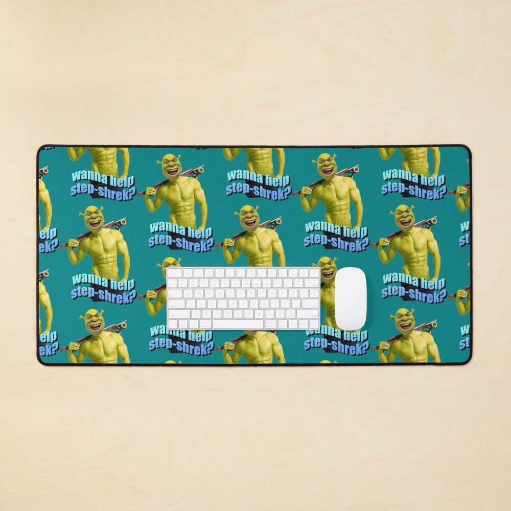 "Step-Shrek Is Asking for Help Shrek Cursed Meme" Sticker for Sale by ...
