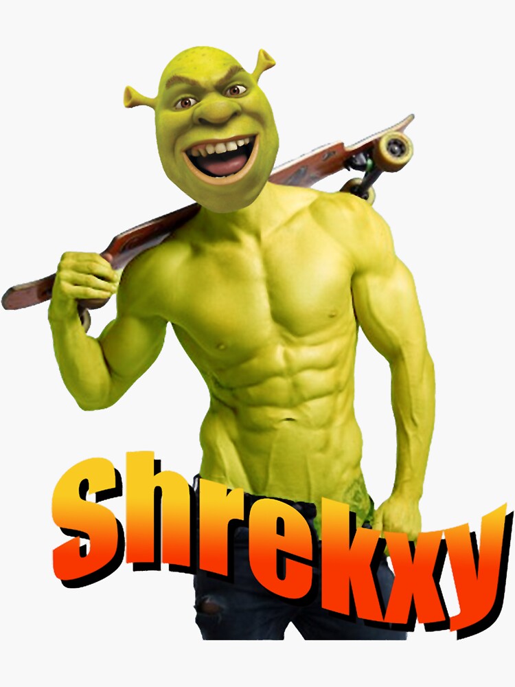 "Shrekxy Shrek Cursed Meme" Sticker for Sale by FrittsAseel0 | Redbubble
