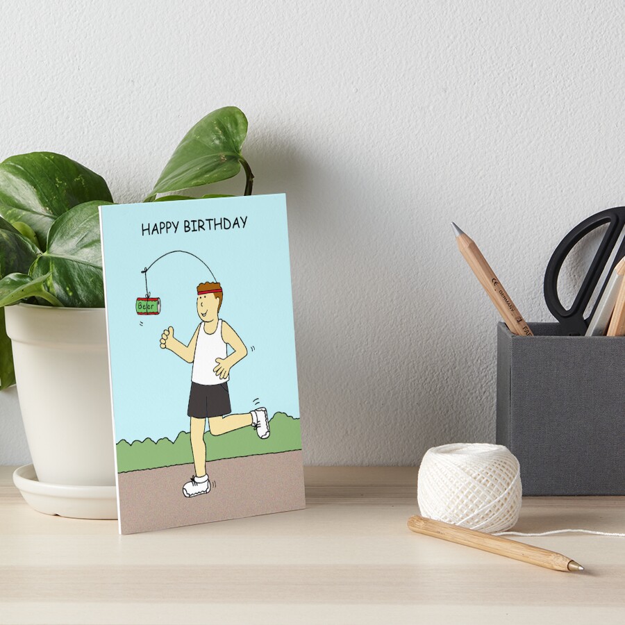 " Birthday to Male Runner Humour" Greeting Card for Sale by KateTaylor ...