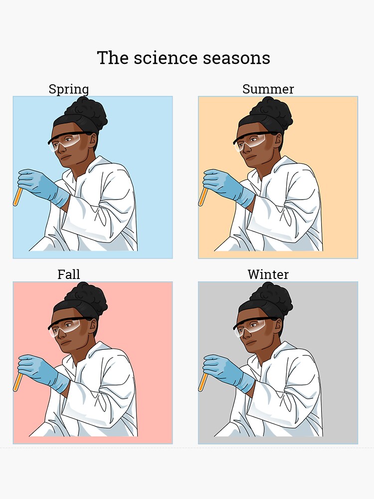 "Science seasons " Sticker for Sale by Witty-Biotech | Redbubble