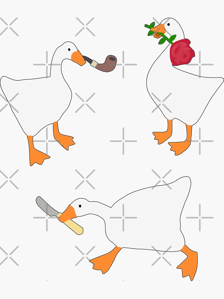 "Collection Untitled Goose Game" Sticker for Sale by FanFoxy | Redbubble