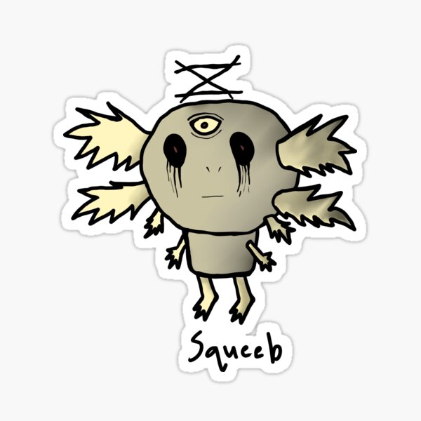 "Squeeb the Hexolotl (axolotl)" Sticker for Sale by BufoBoggs | Redbubble
