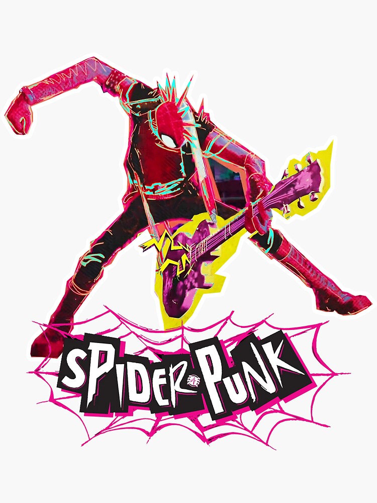 "Spider Punk Across the Spiderverse" Sticker for Sale by nmaduck ...