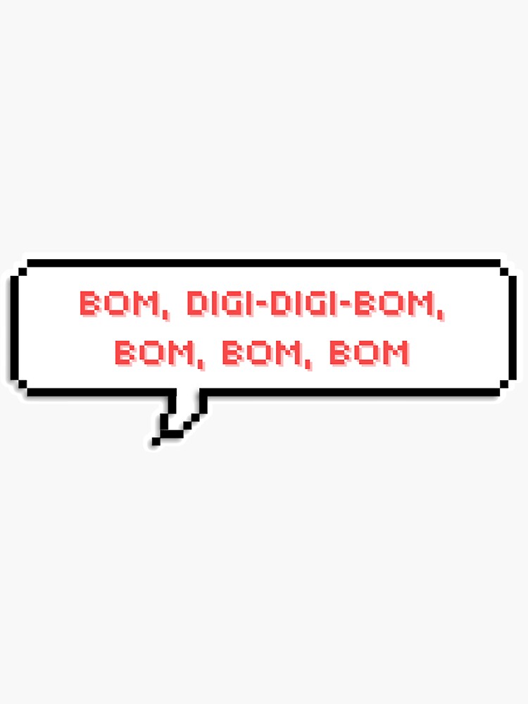 "Bom, digi-digi-bom, bom, bom, bom - Topline - Stray Kids" Sticker by ...