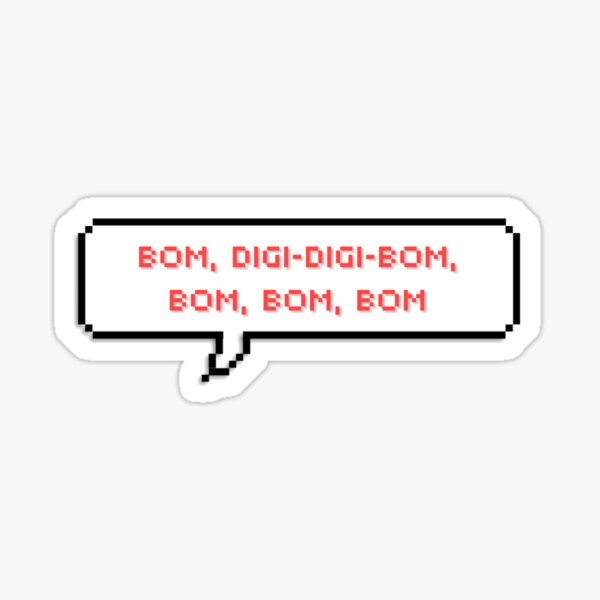 "Bom, digi-digi-bom, bom, bom, bom - Topline - Stray Kids" Sticker by ...