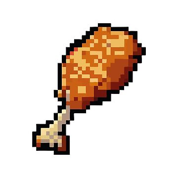 "Pixel Fried Chicken - Pixel Art Collection" Sticker for Sale by Piya ...