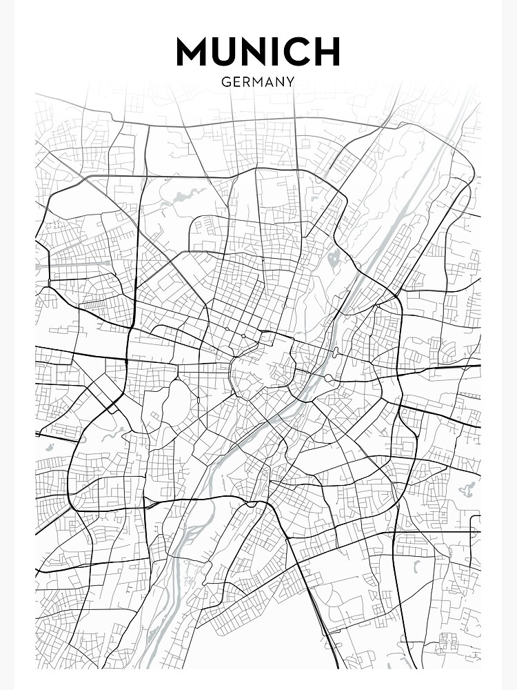 "Munich City Map" Poster for Sale by OrtaMaps | Redbubble