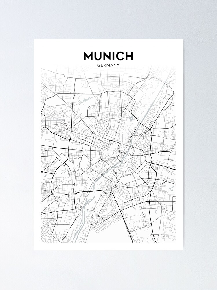 "Munich City Map" Poster for Sale by OrtaMaps | Redbubble