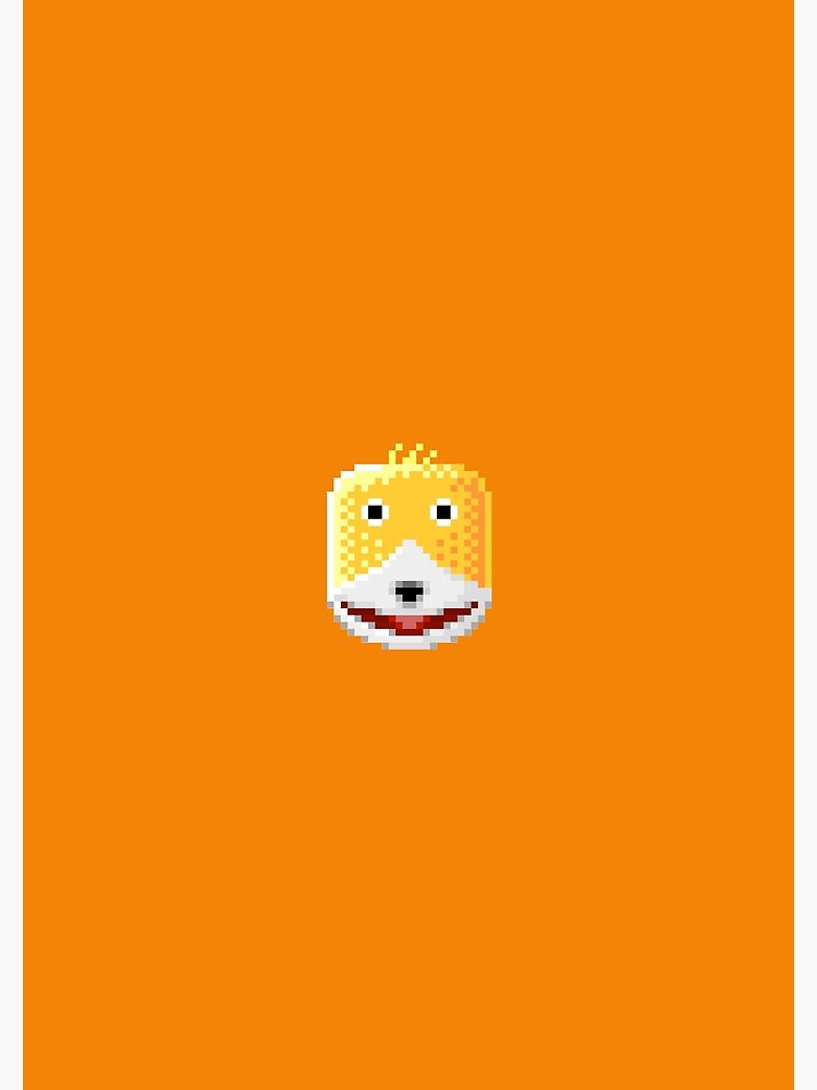 "Flat Yellow Puppet Character 8-Bit Pixel Art" Spiral Notebook by ...