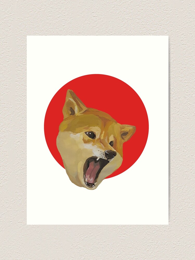 "Angry Doge of the Rising Sun" Art Print by ulalalol | Redbubble