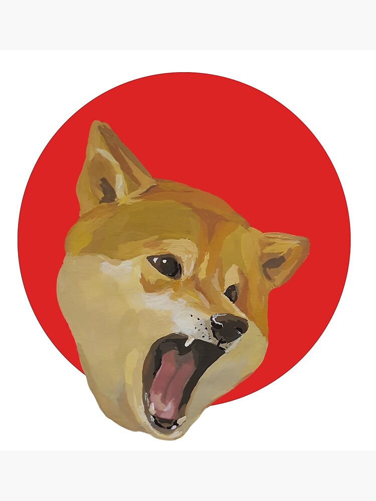 "Angry Doge of the Rising Sun" Art Print by ulalalol | Redbubble
