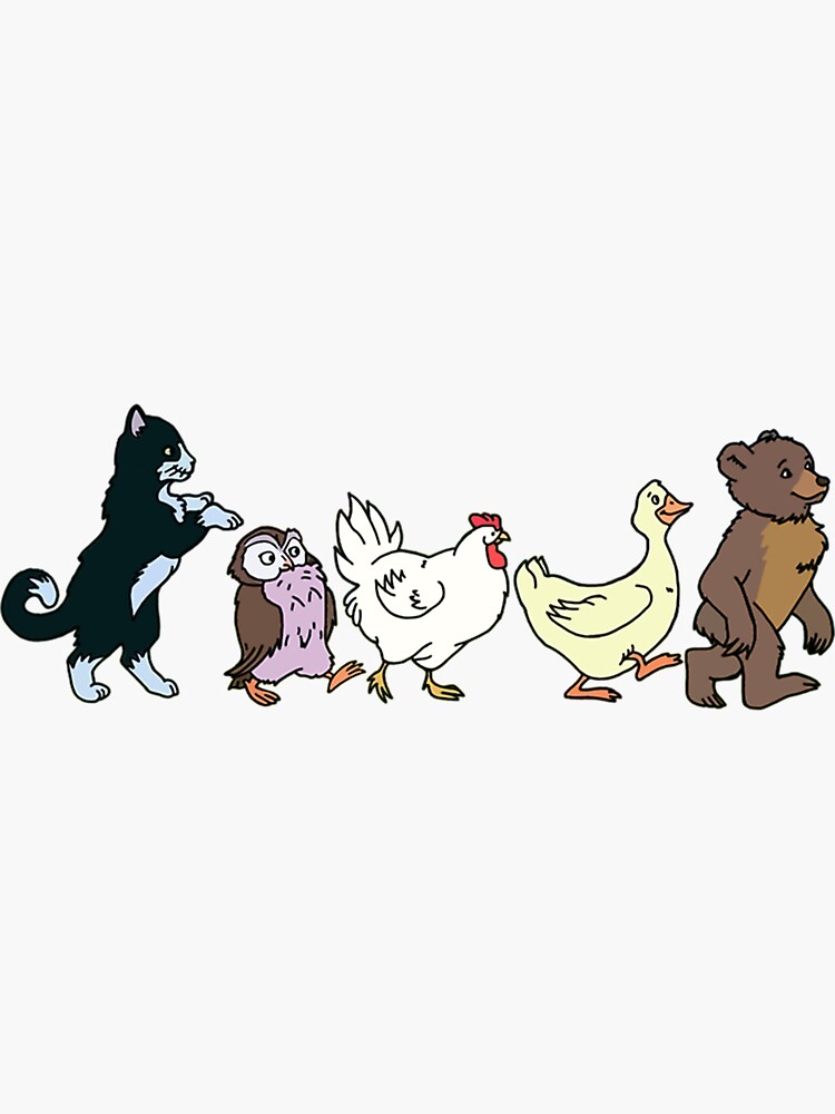 "Little Bear and Friends Art" Sticker for Sale by StewartThick | Redbubble