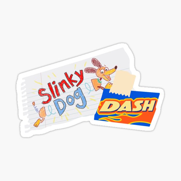 "slinky dash" Sticker for Sale by adhdsurvivor | Redbubble