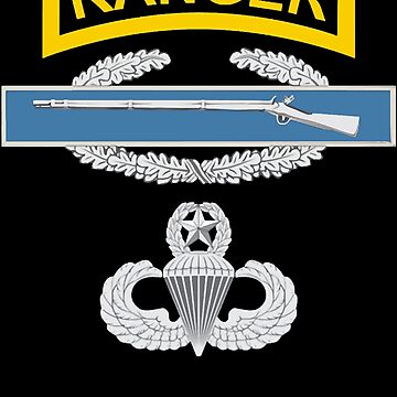 "Ranger CIB Airborne Master " Sticker for Sale by Marianantos | Redbubble