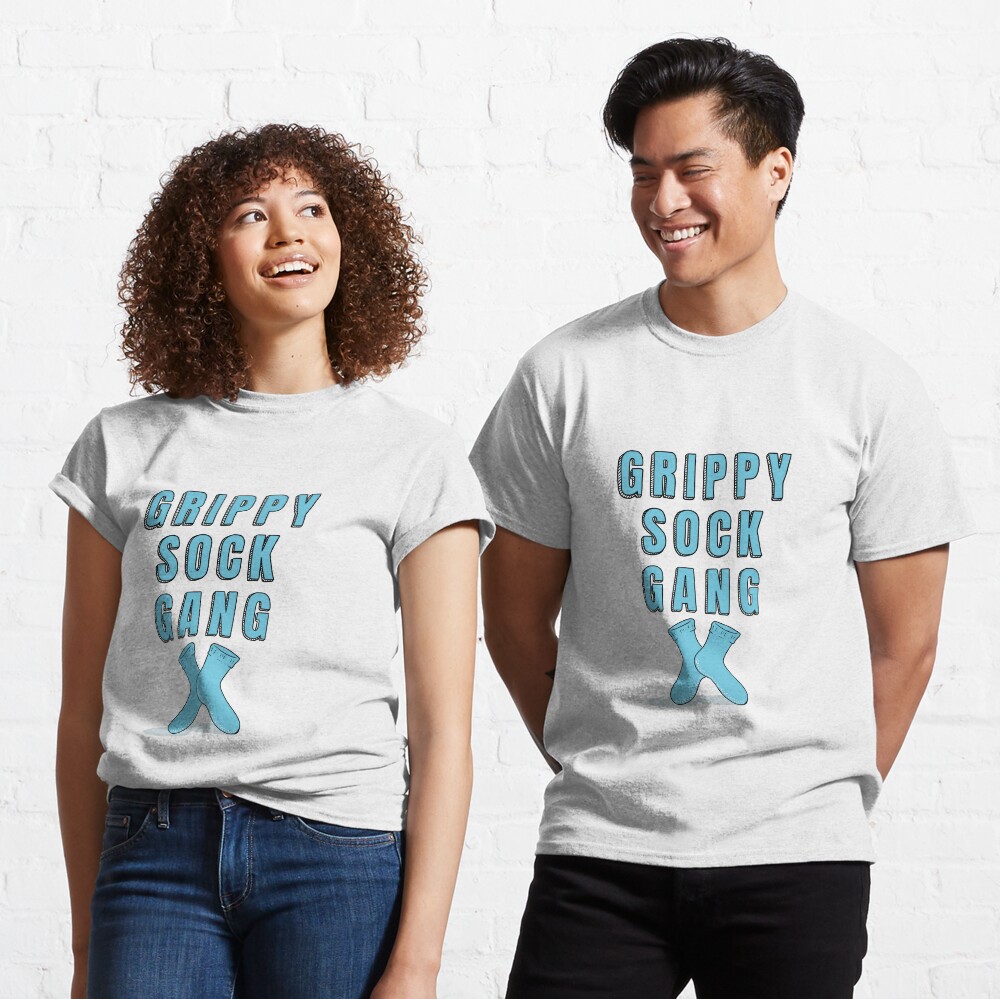 "Grippy Sock Gang" Sticker for Sale by luckyjenneh | Redbubble