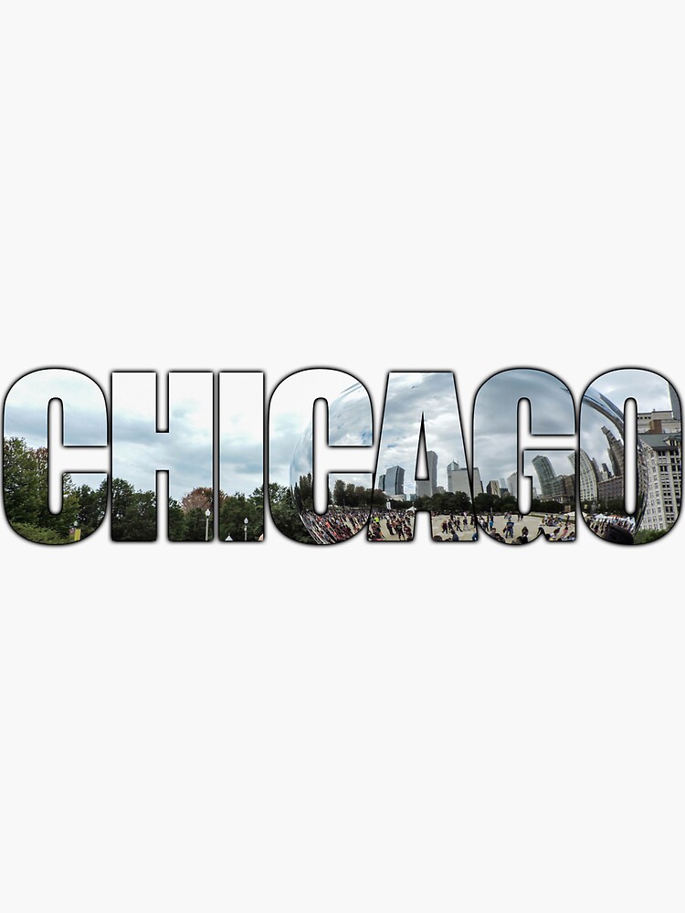 "Chicago - Word Art" Sticker by bazille | Redbubble