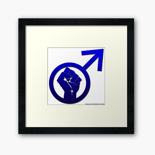 "Men's Rights Activism Logo Sticker" Framed Art Print for Sale by ...