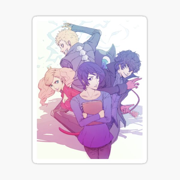 "Let's Save Yusuke! Persona 5 design" Sticker for Sale by dat-cravat ...