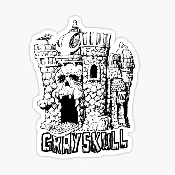 "Grayskull" Sticker for Sale by Retrocadia | Redbubble