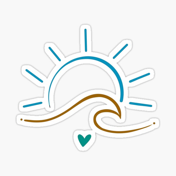 "Sun Wave Heart Tattoo Inspired" Sticker for Sale by CuteTattoo | Redbubble