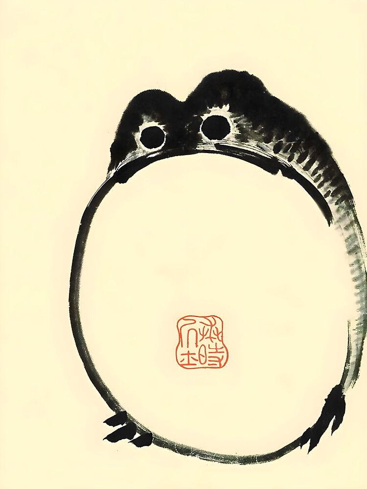 "Matsumoto Hoji Grumpy Frog" Sticker for Sale by outdoorway | Redbubble