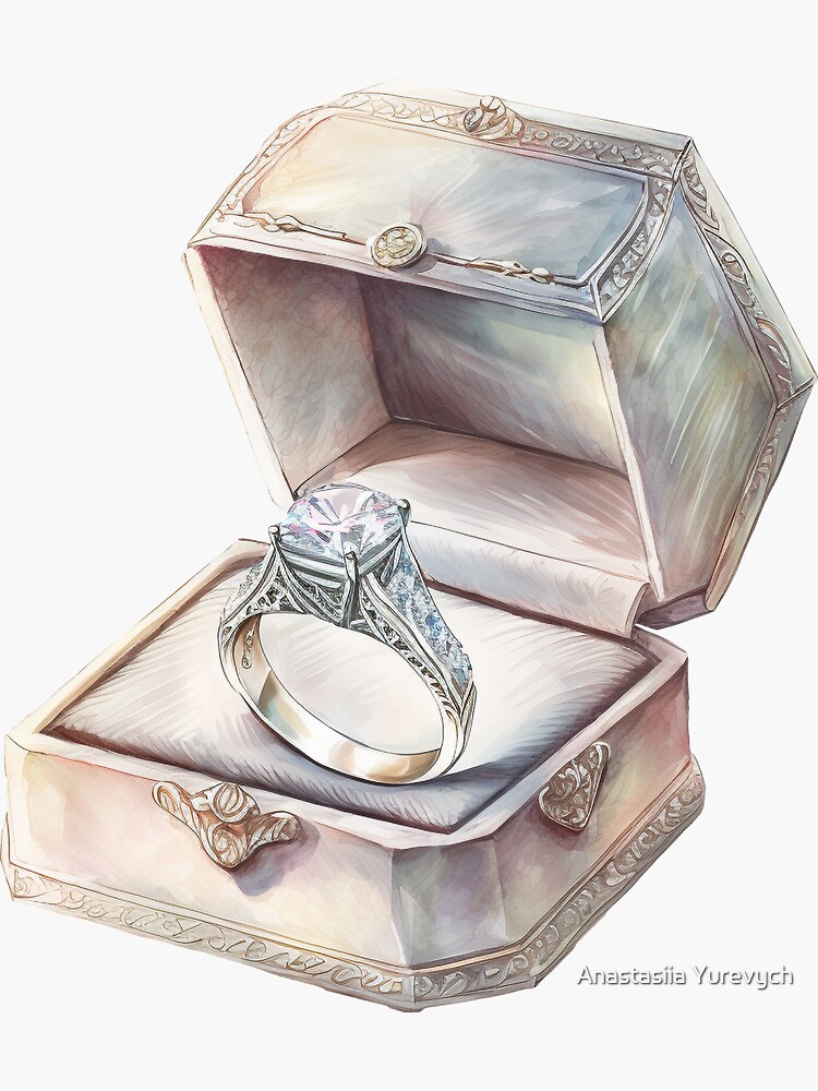 "Luxury ring sticker. Wedding, bride. Engagement ring, diamond ...