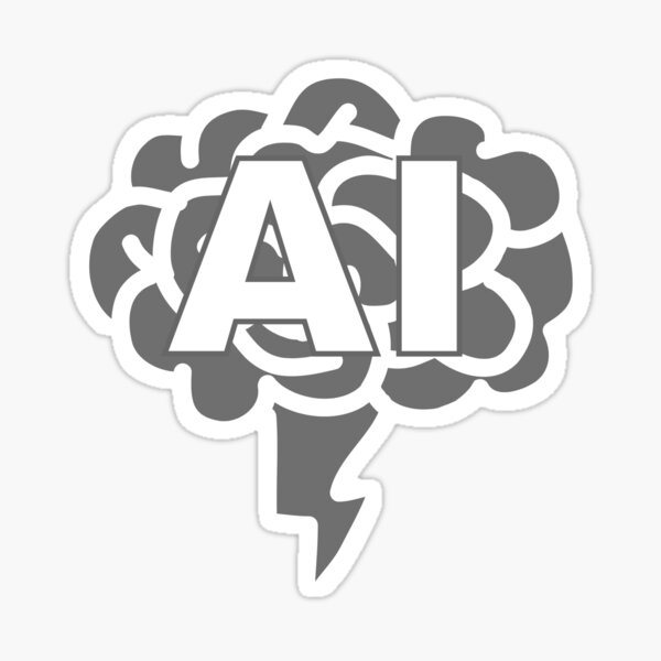 "AI brain" Sticker for Sale by coderman | Redbubble