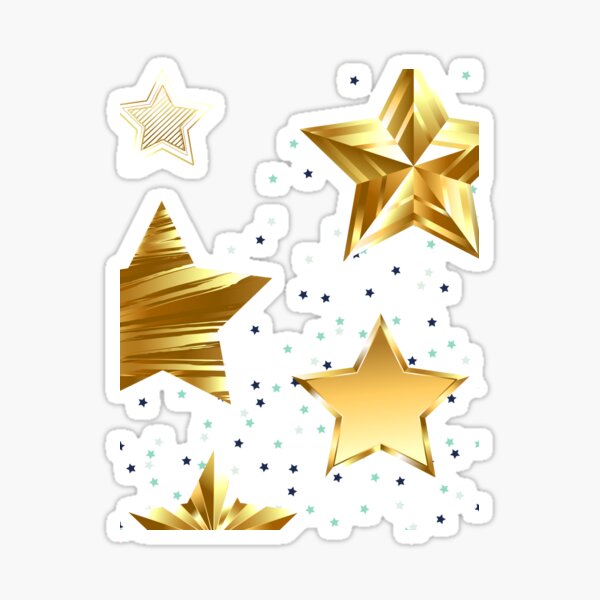 "Gold Star Status" Sticker for Sale by ReeReeDesigns | Redbubble