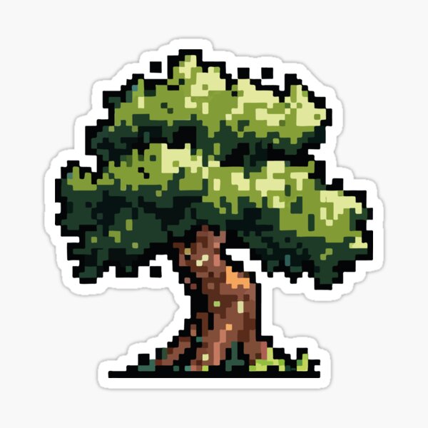 "Pixel Tree Plant - Pixel Art Collection" Sticker for Sale by Piya ...