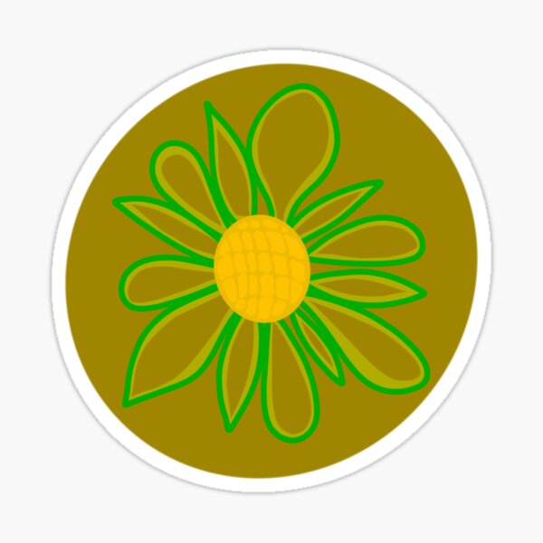 "inverted coloured sunflower" Sticker for Sale by eveyting | Redbubble