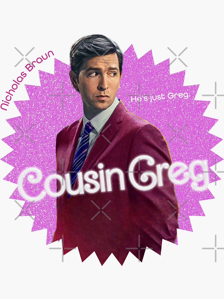 "Cousin Greg Succession Barbie Greta Gerwig" Sticker for Sale by ...