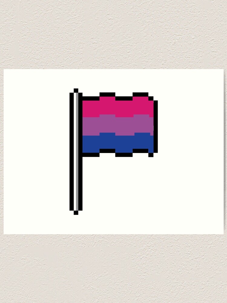 "Pixelated Bi Pride Flag" Art Print for Sale by evelynri15 | Redbubble