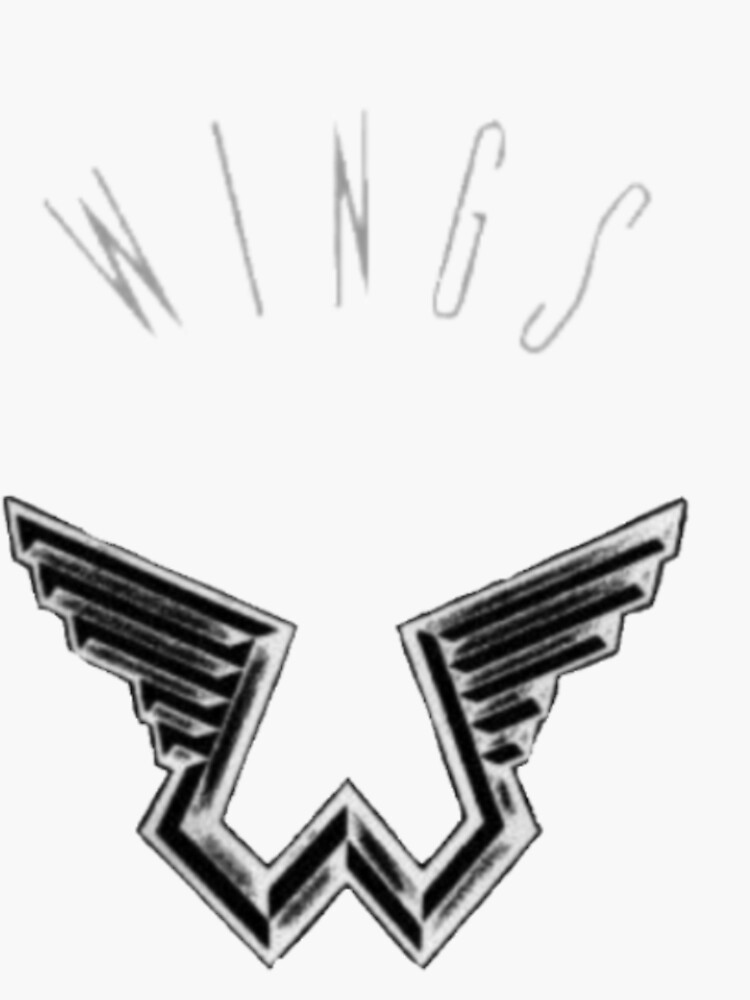 "Paul McCartney & Wings: Wings Logo Print" Sticker for Sale by Najabhoo1011 | Redbubble