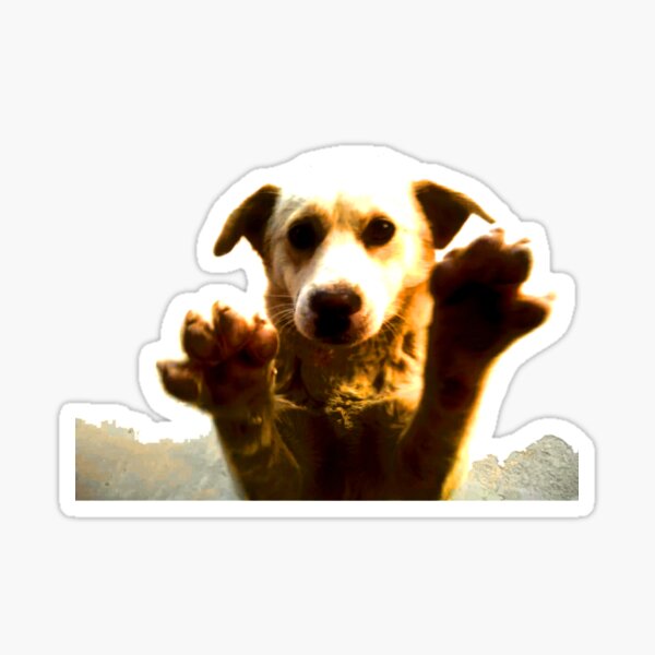 Puppy Wave Bye Dog Waving Bye Stickers For Sale | Redbubble