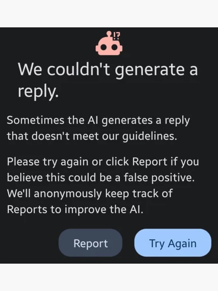 "We CoUlDnT gEnErAtE a RePlY" Sticker for Sale by amarie143 | Redbubble