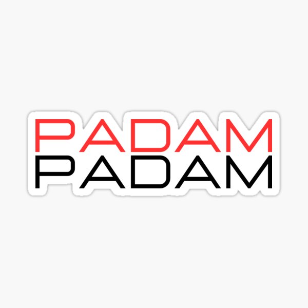 "PADAM PADAM" Sticker for Sale by PatiDesigner | Redbubble