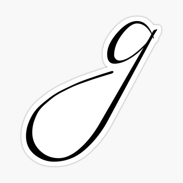 "Monogram Lower Case- G" Sticker by DesignsByLeah | Redbubble