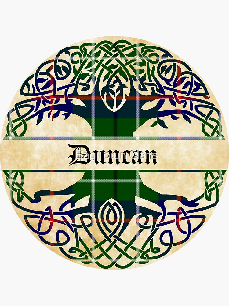 "Duncan Tree of Life Clan Scottish Surname tartan" Sticker for Sale by ...