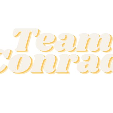"Team Conrad" Sticker for Sale by Ryann Miller | Redbubble
